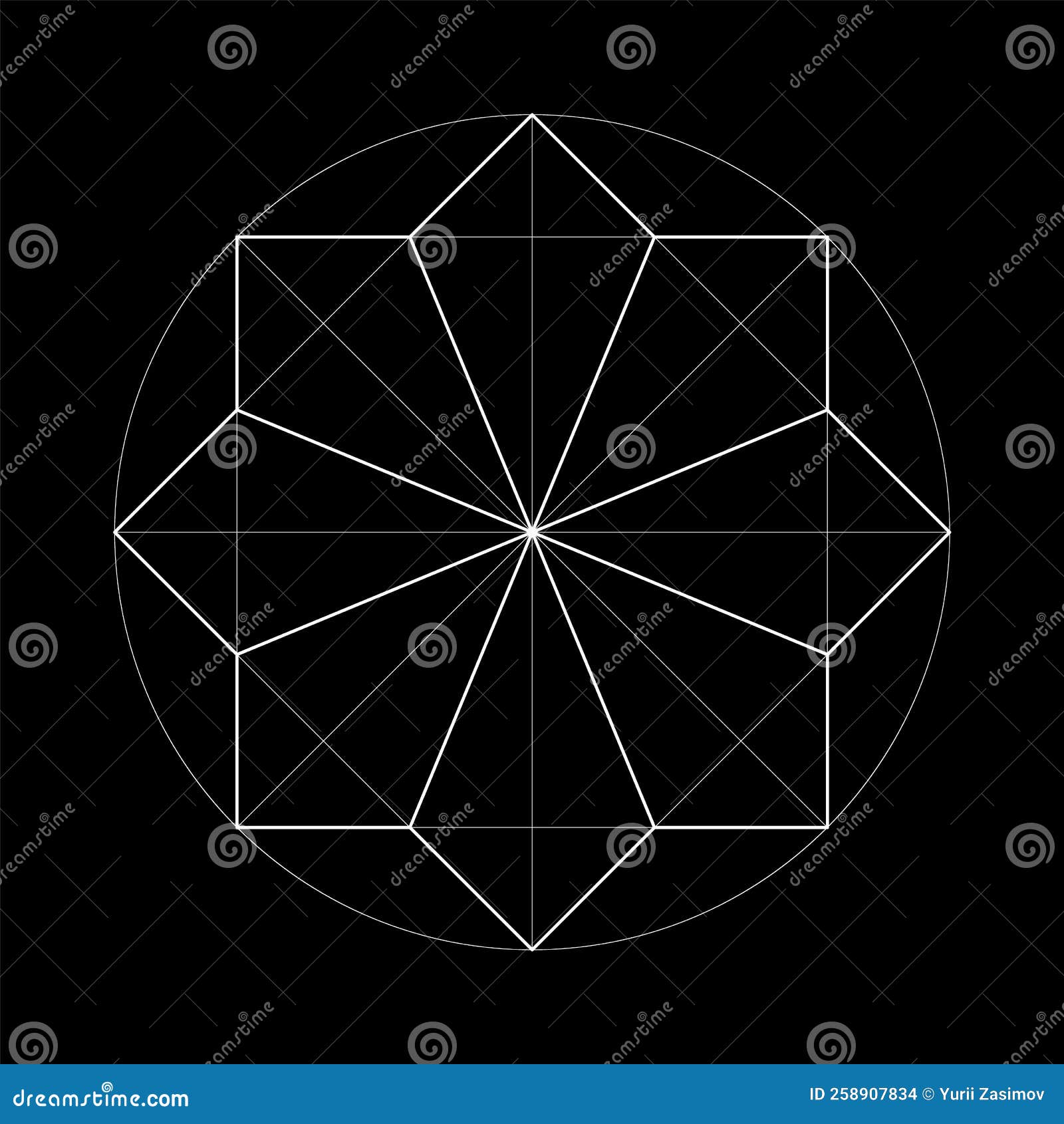 Set of Sacred Geometry. Vector Illustration Isolated on White. Sacred ...