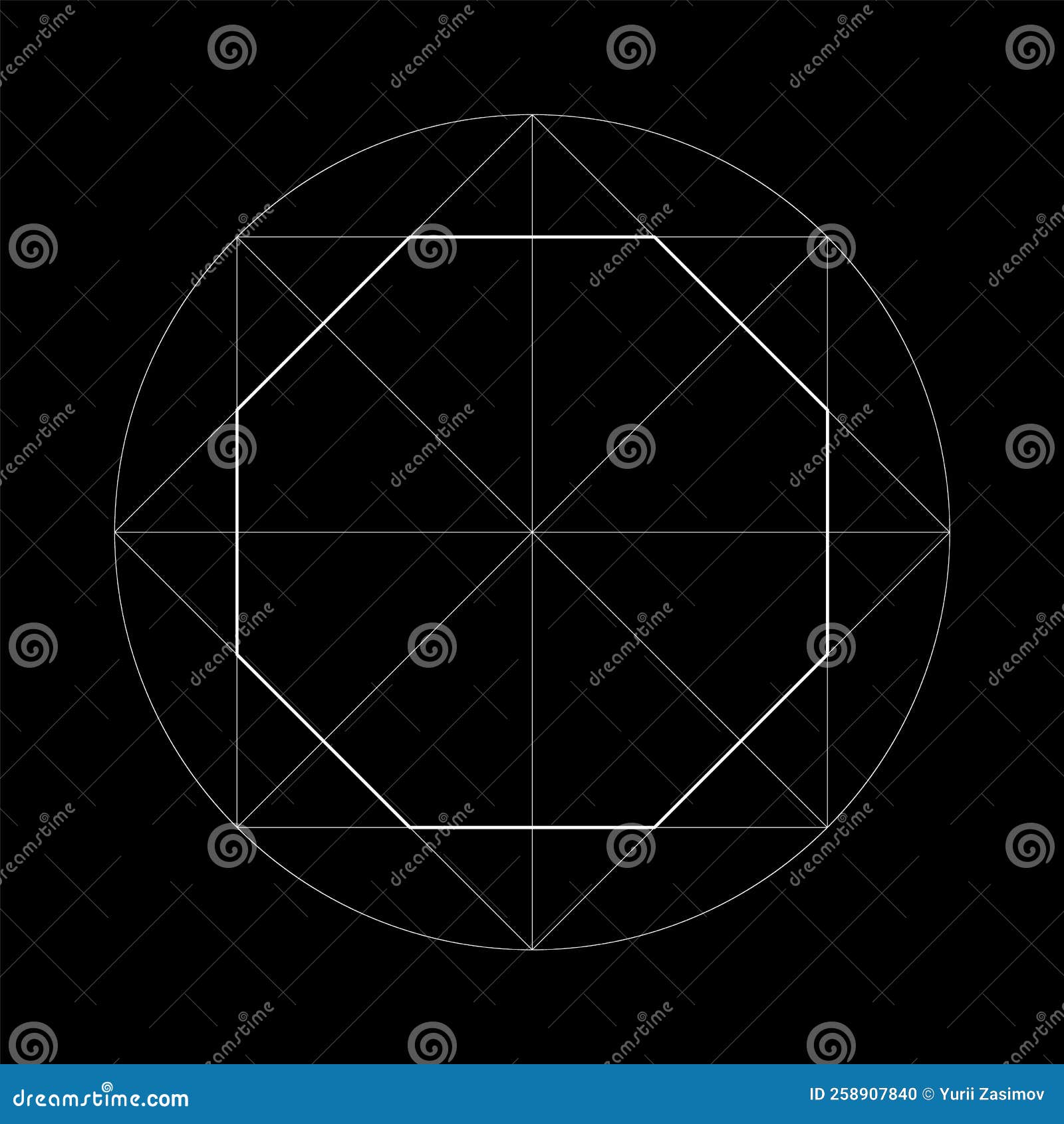 Set of Sacred Geometry. Vector Illustration Isolated on White. Sacred ...
