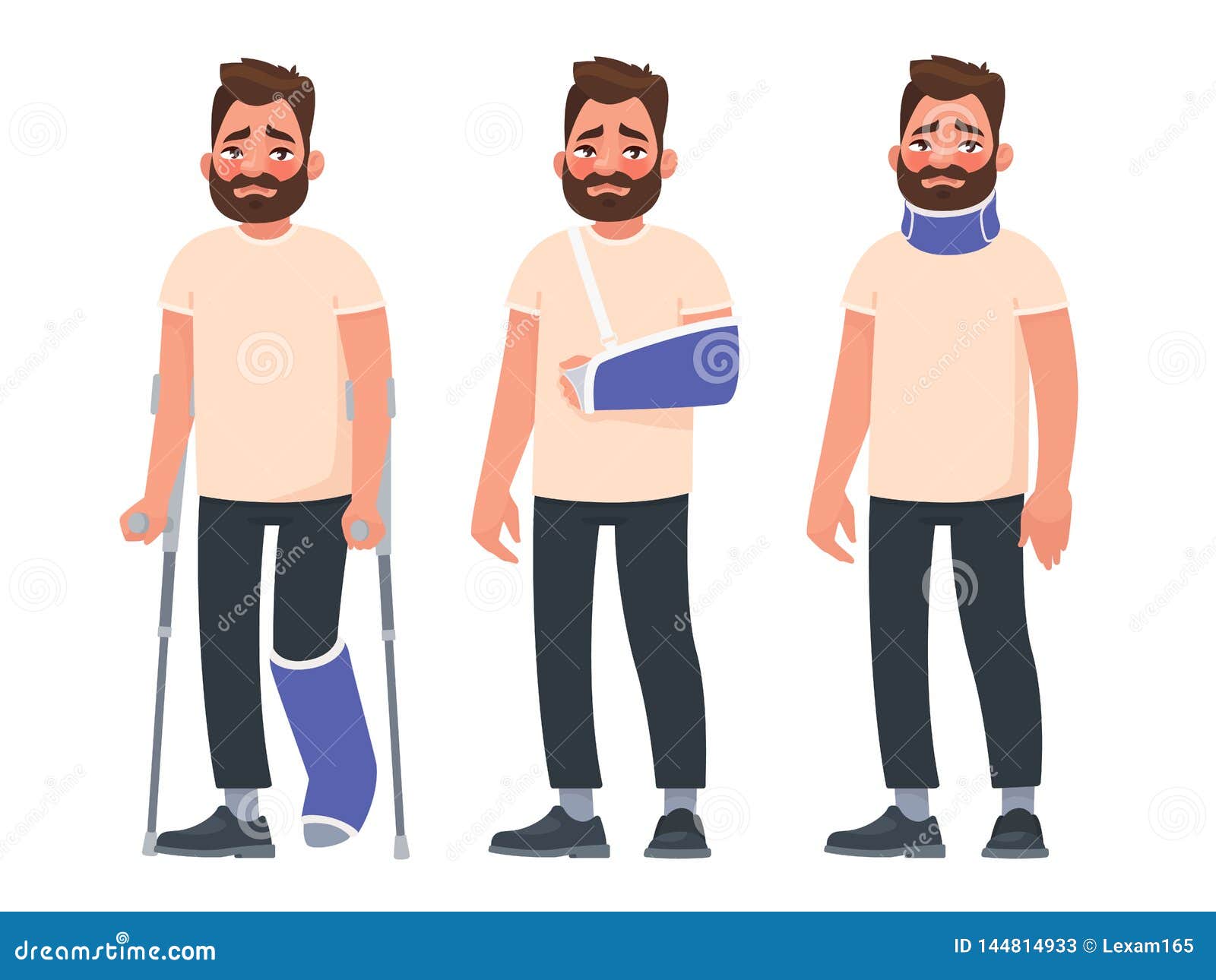 Fracture Dislocation Line Icon Cartoon Vector