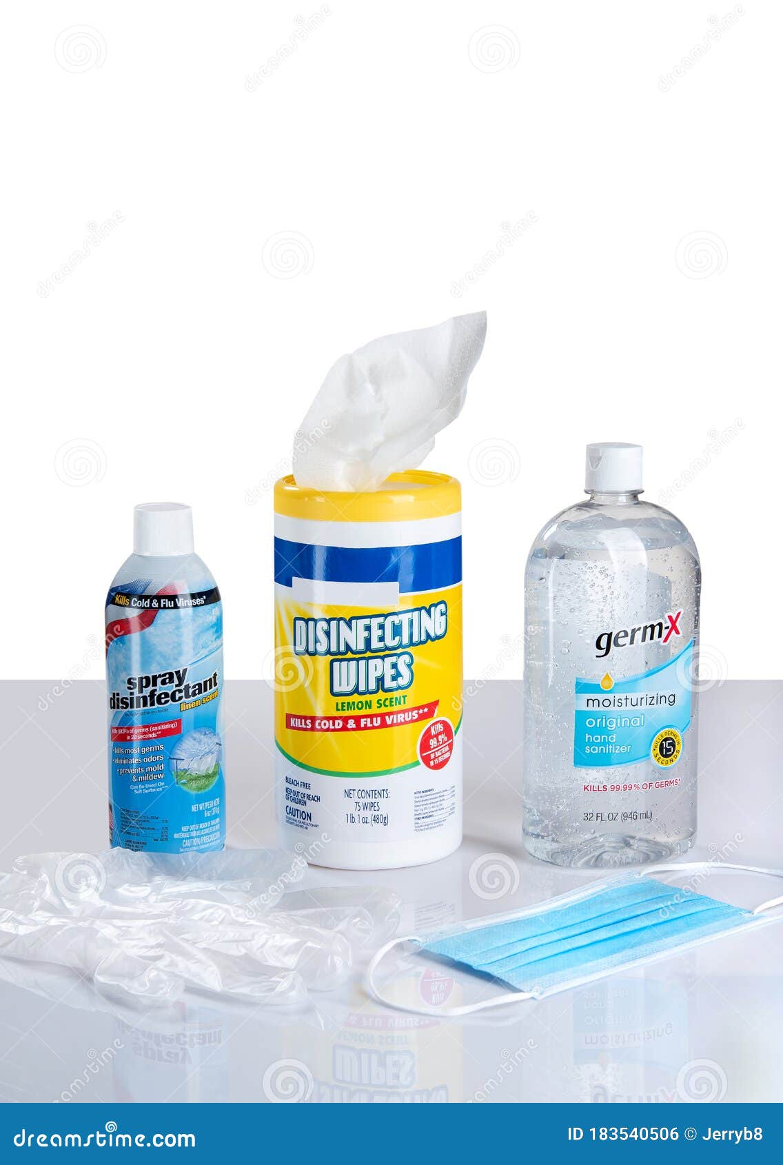 Set of Safety Items for Coronavirus Protection Stock Photo - Image of ...