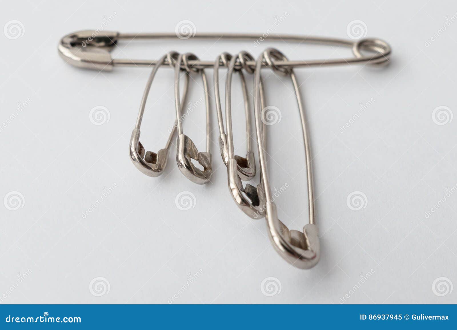 Set of safety pins stock image. Image of needle, closed - 86937945