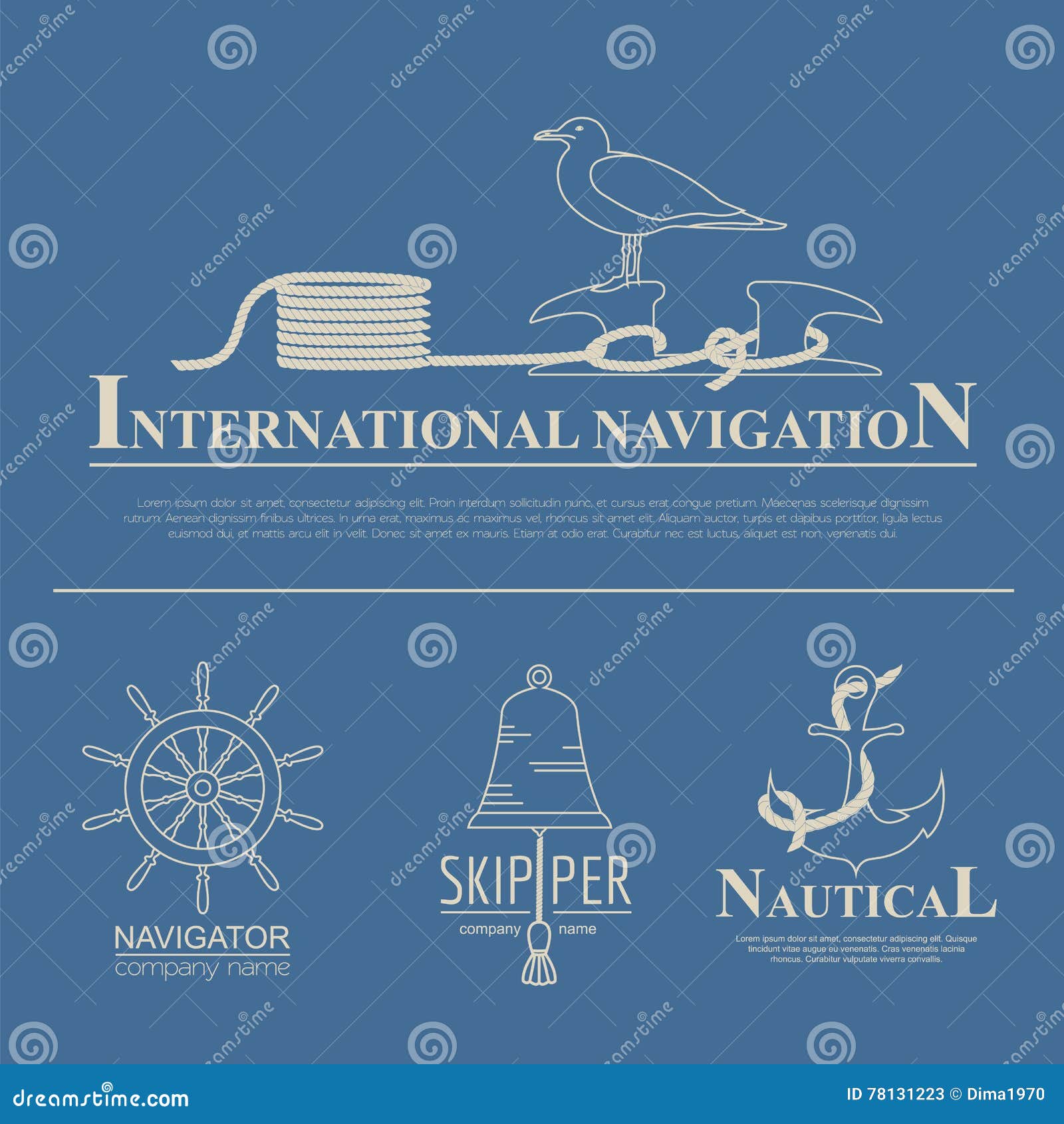Set of Sailing Boat and Nautical Logos. Stock Vector - Illustration of ...