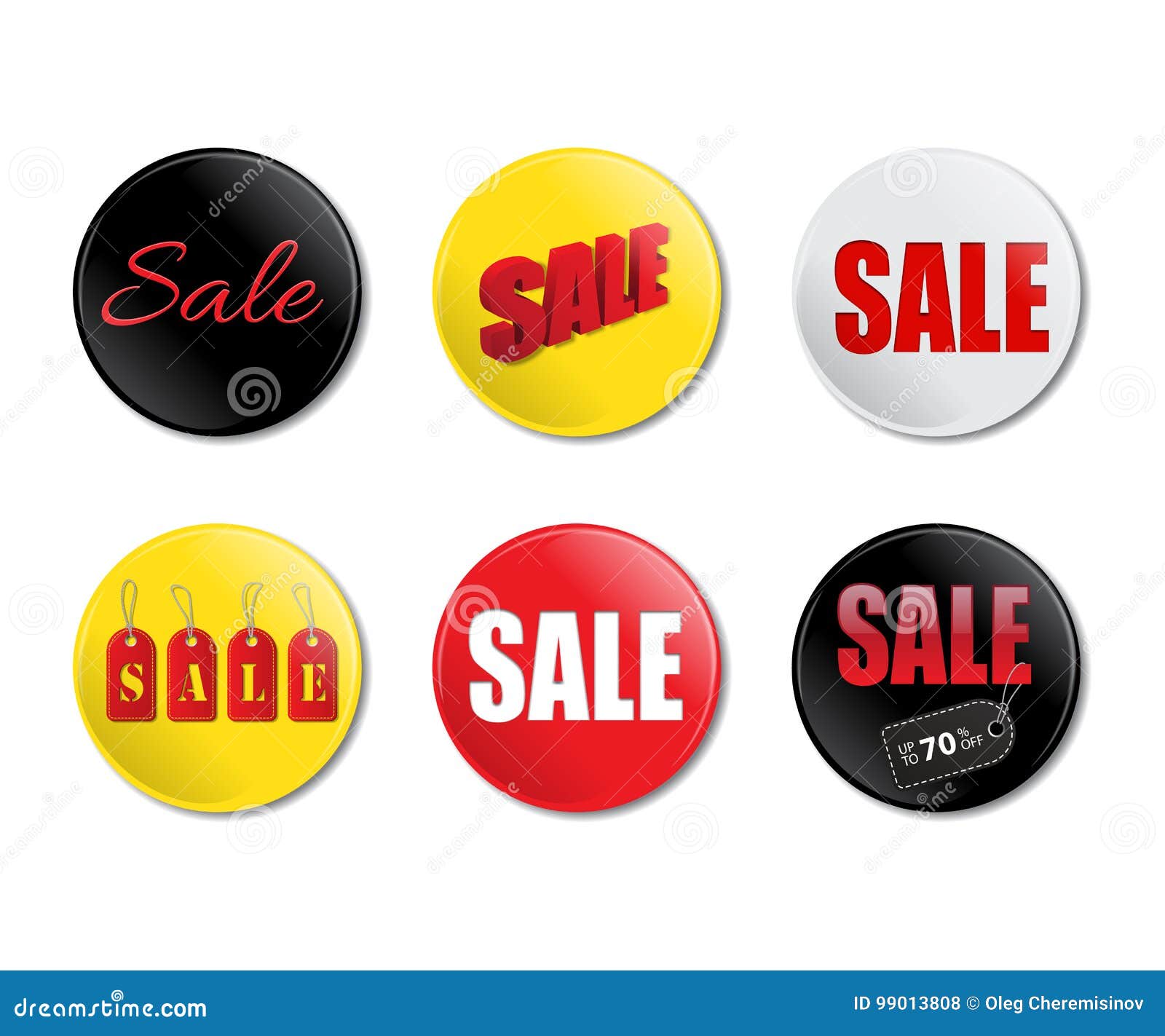 Set of SALE Badges. Vector Isolated Sale Signs. Stock Vector ...