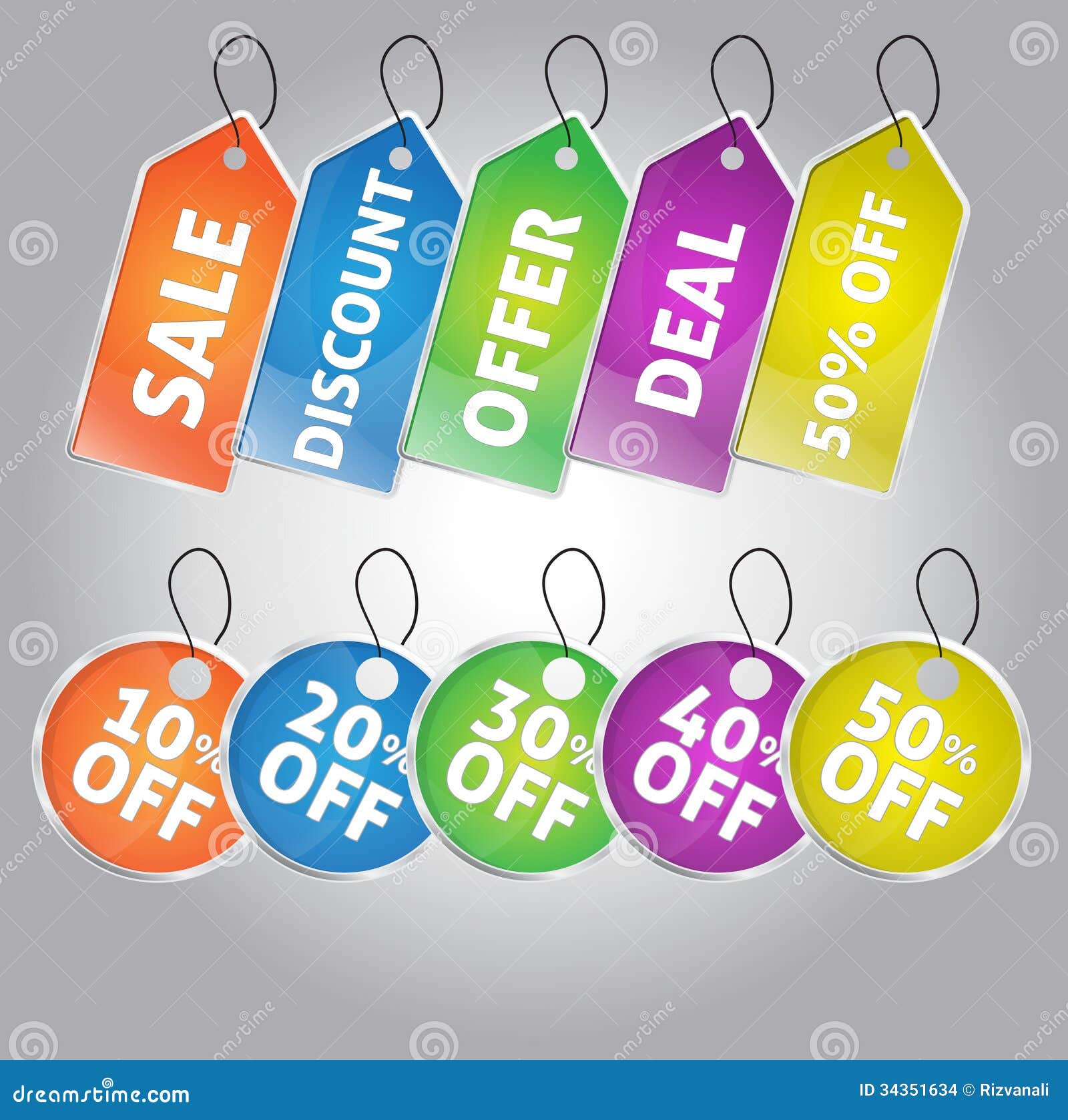 Set of Sale and Discount Tags Stock Vector - Illustration of badge ...