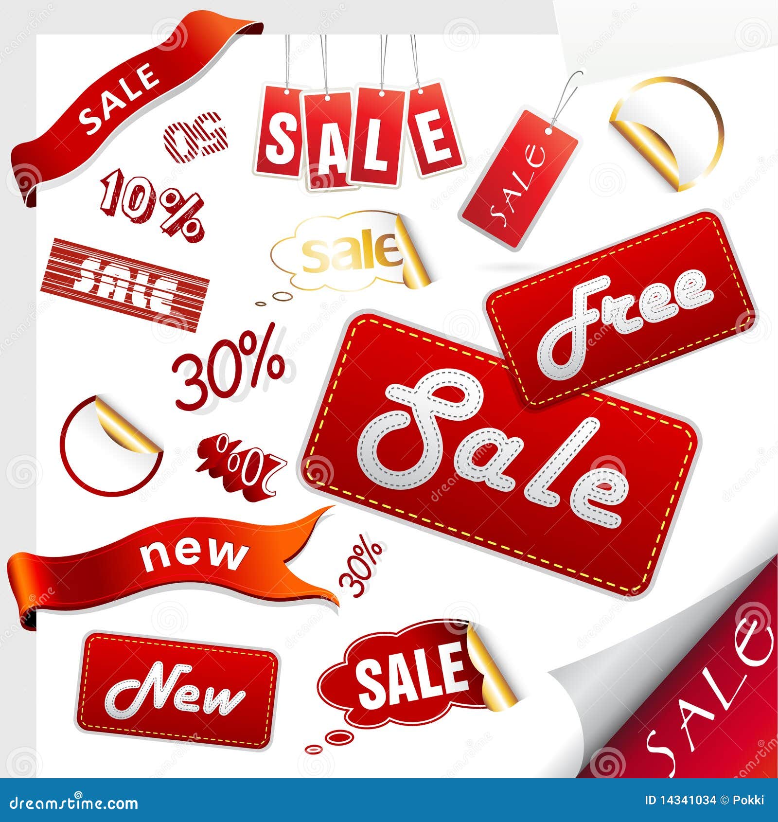 Set of Sale Icons, Labels, Stickers. Stock Vector - Illustration of ...