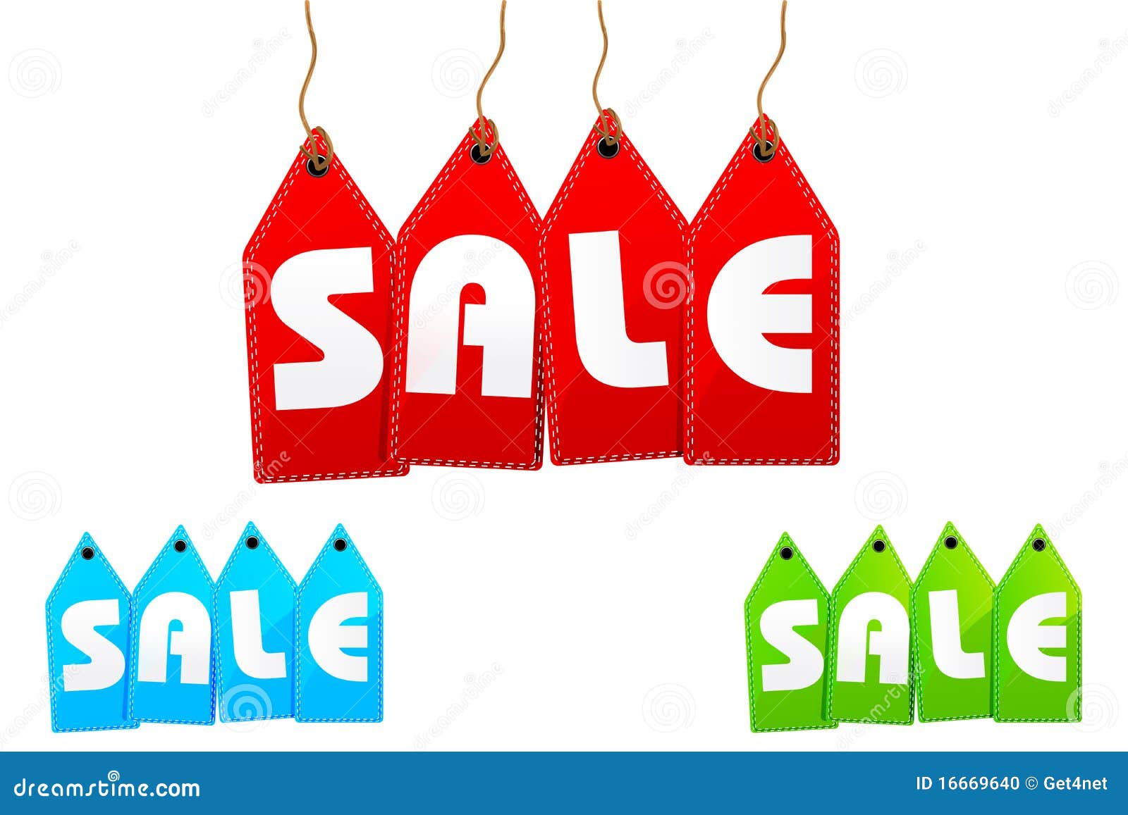 Set of sale tags stock illustration. Illustration of business - 16669640