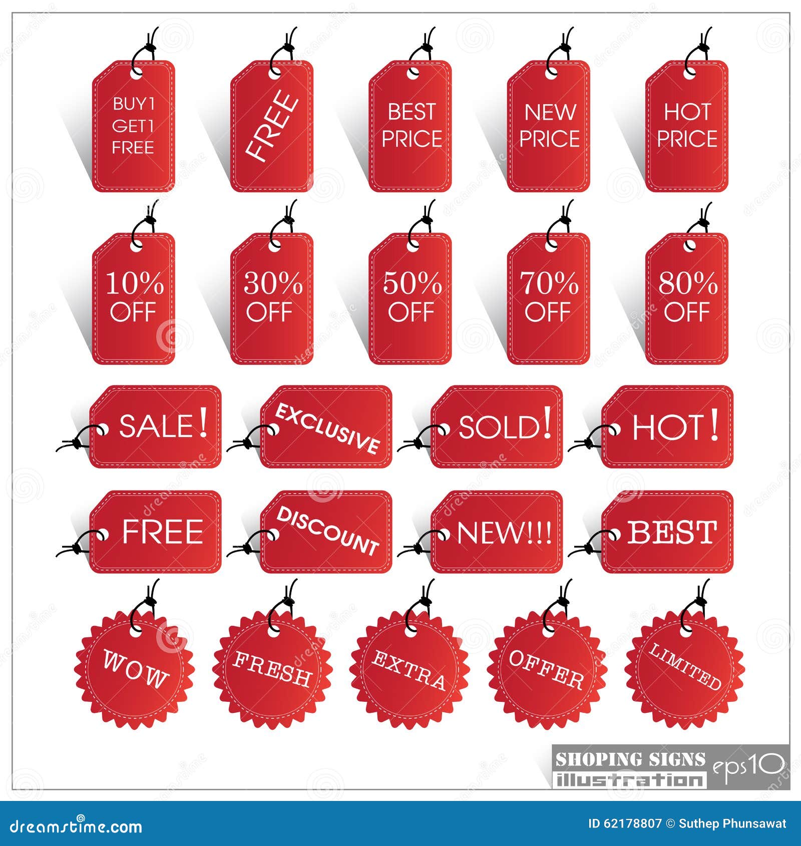 Set of Sale Tags EPS10 Format Illustration Stock Illustration ...