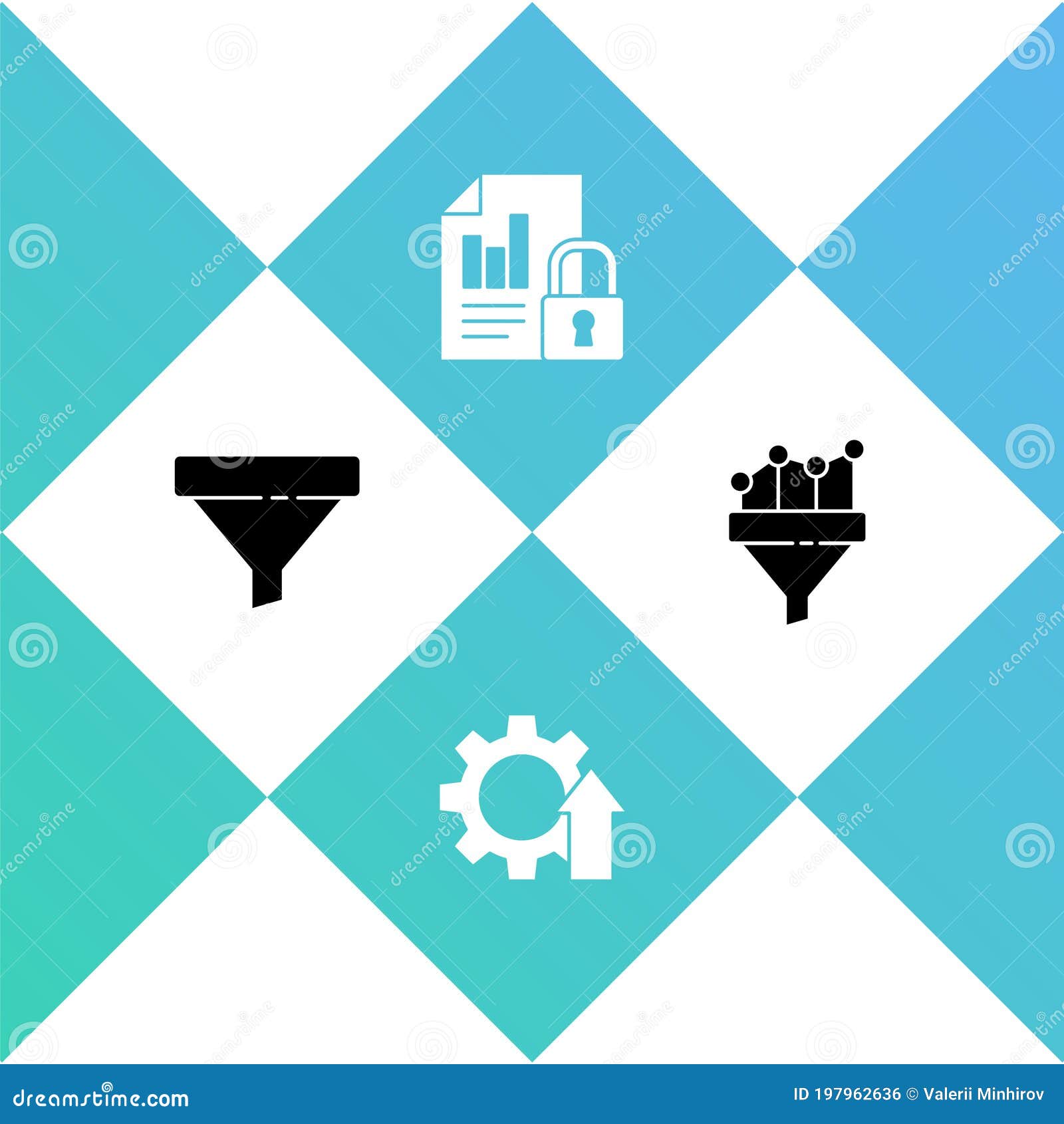Funnel Arrow Drawing Set Vector Illustration | CartoonDealer.com #20759100