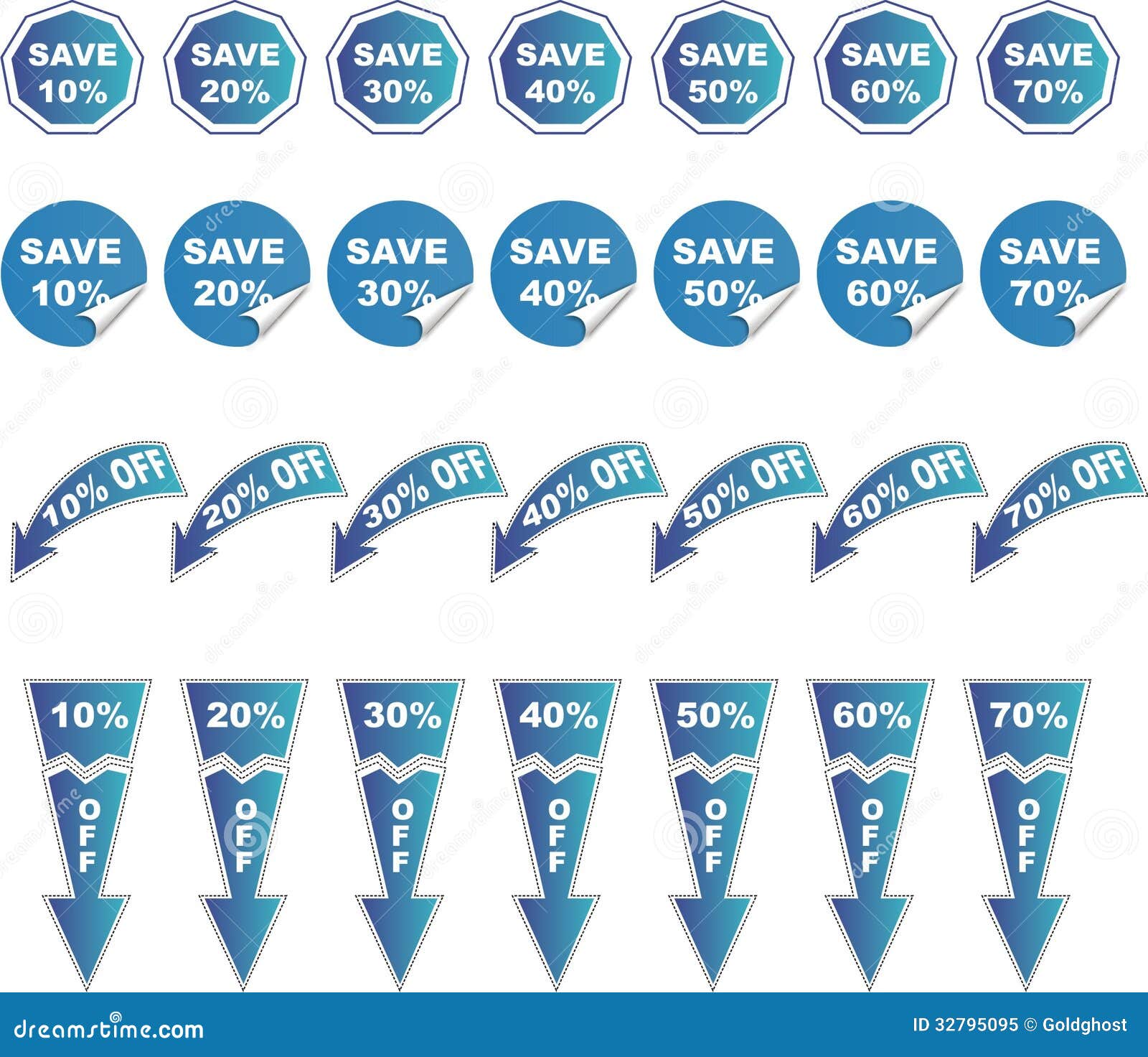 Set of Sales Icons and Design Elements Stock Illustration ...