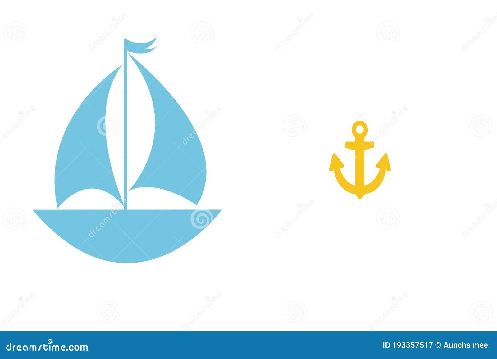 Set of Salling Ship Logo on White Background. Stock Illustration ...