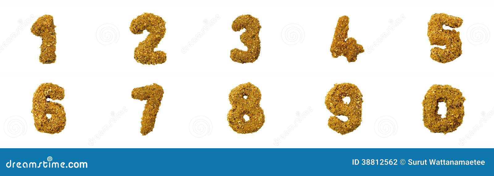 Set of Sand Number 1 2 3 Isolated Stock Photo - Image of font, natural ...