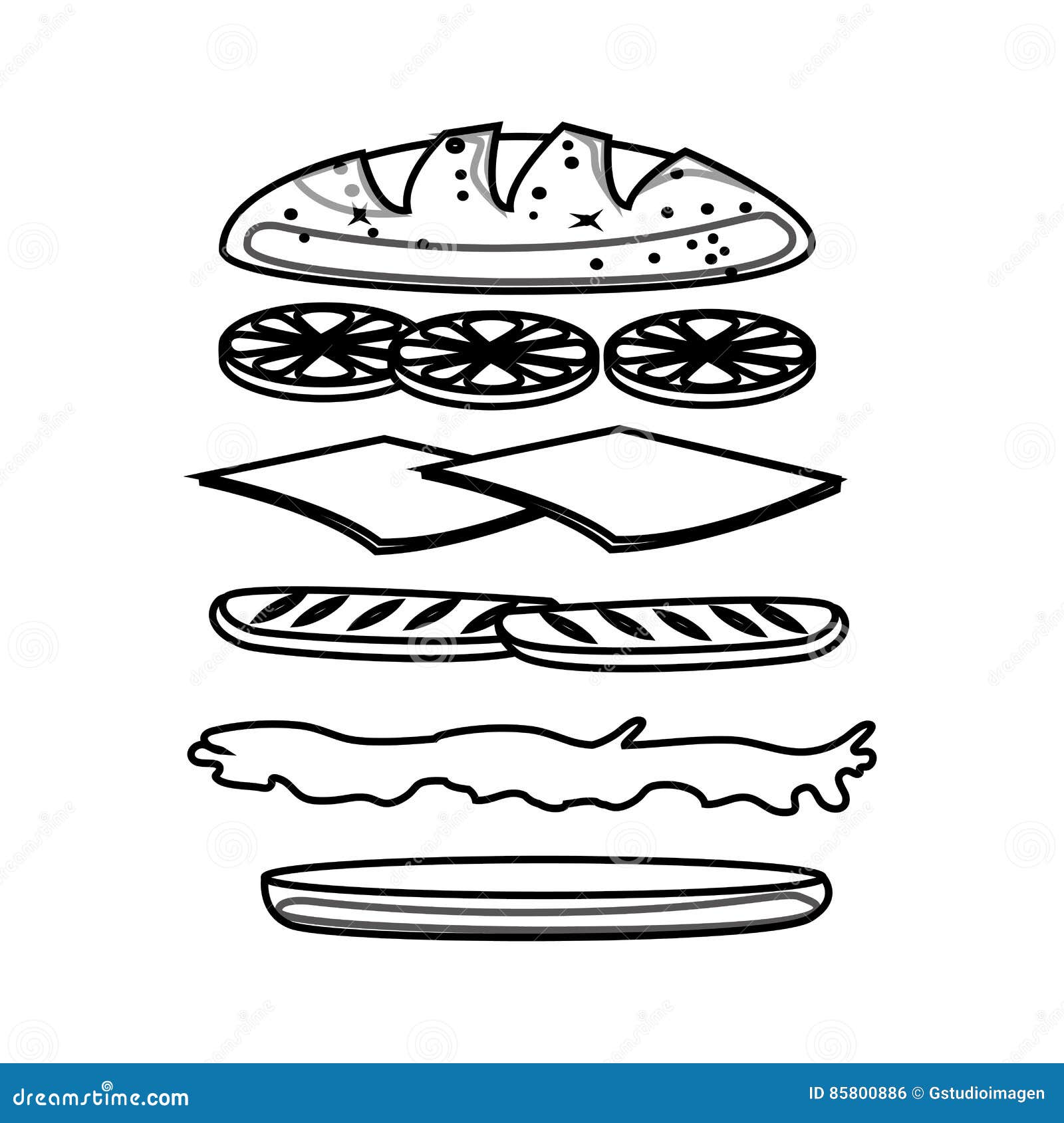 Sandwich Ingredients Clipart