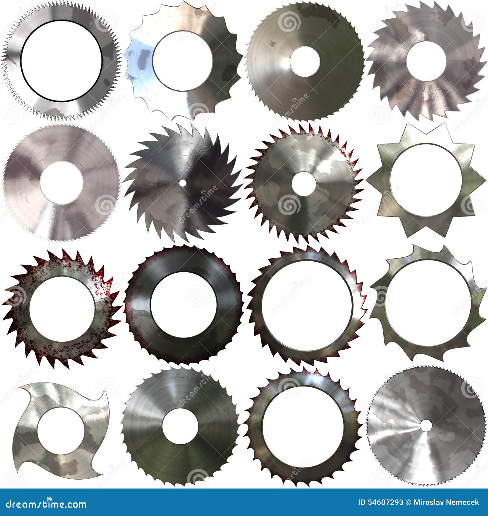 Set of Saw Blades Generated Textures Stock Illustration - Illustration ...