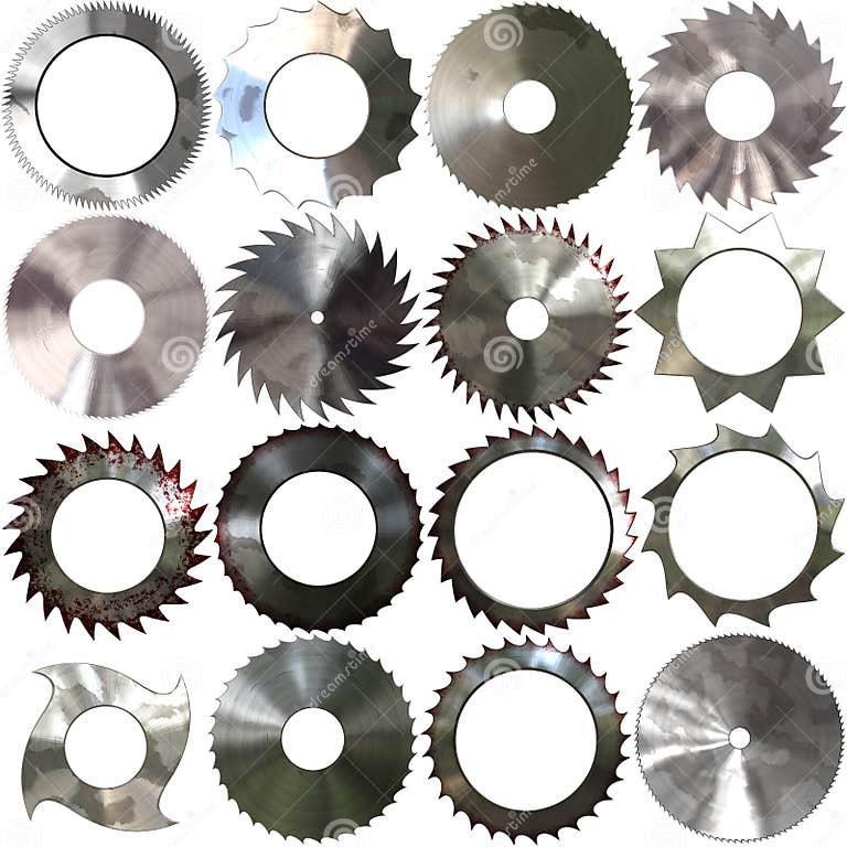 Set of Saw Blades Generated Textures Stock Illustration - Illustration ...