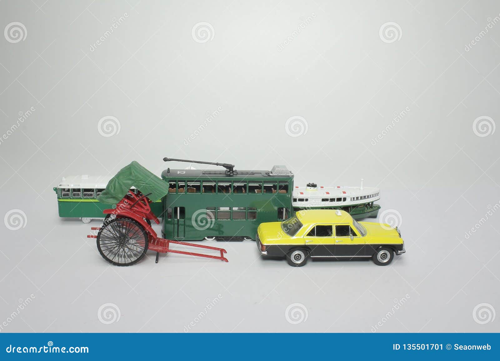 A Set of Scale Model of Old Transport Stock Image - Image of scale ...