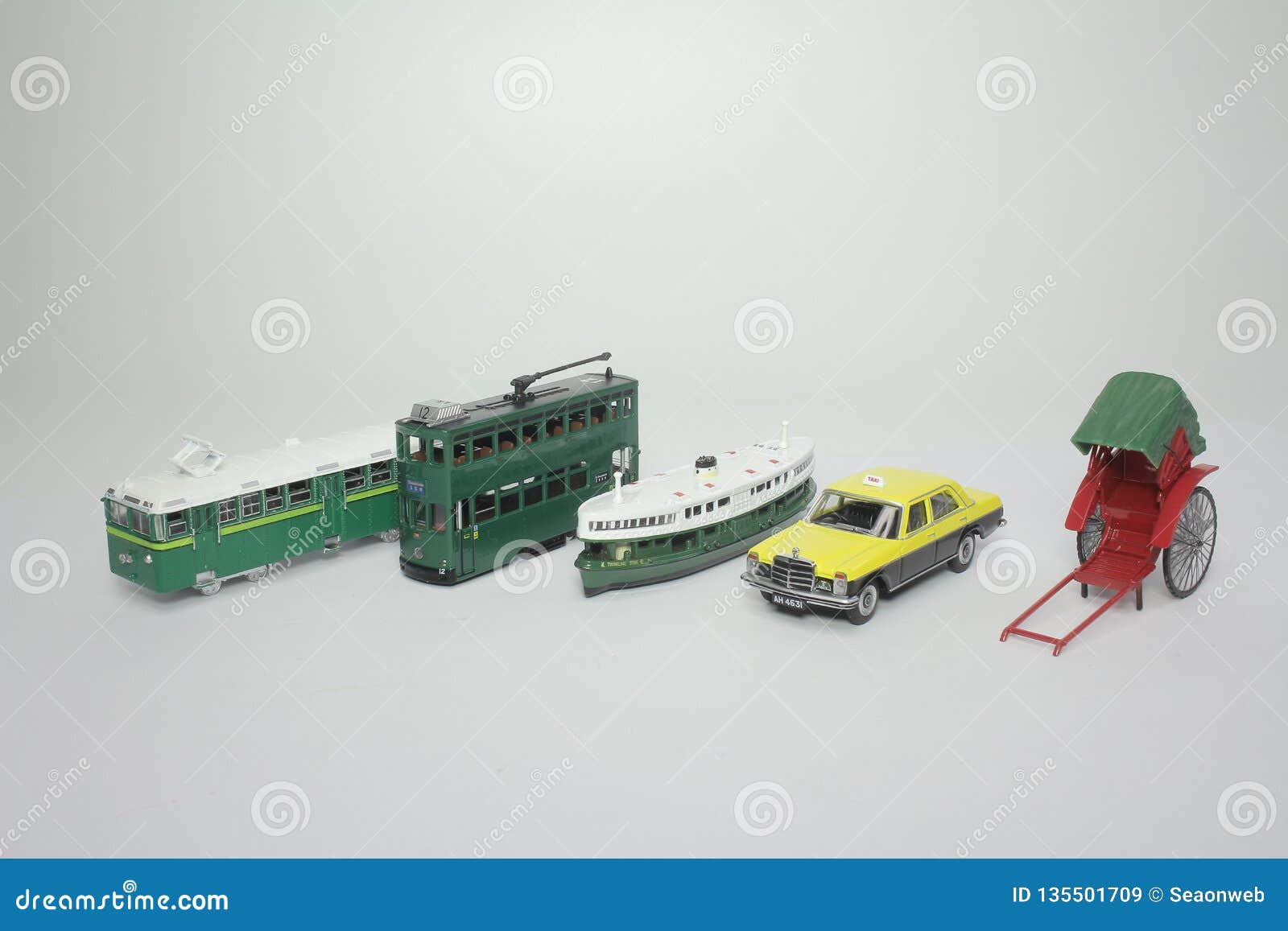 A Set of Scale Model of Old Transport Stock Image - Image of model ...