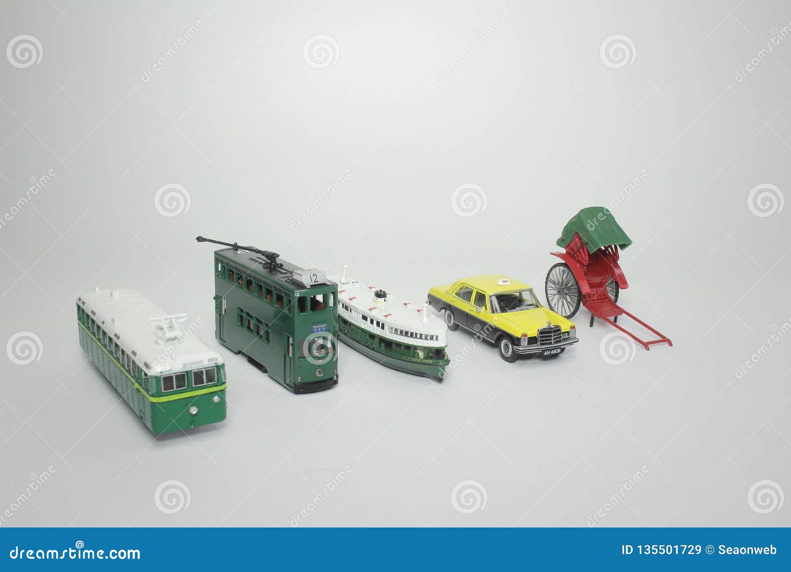 A Set of Scale Model of Old Transport Stock Image - Image of ferry ...