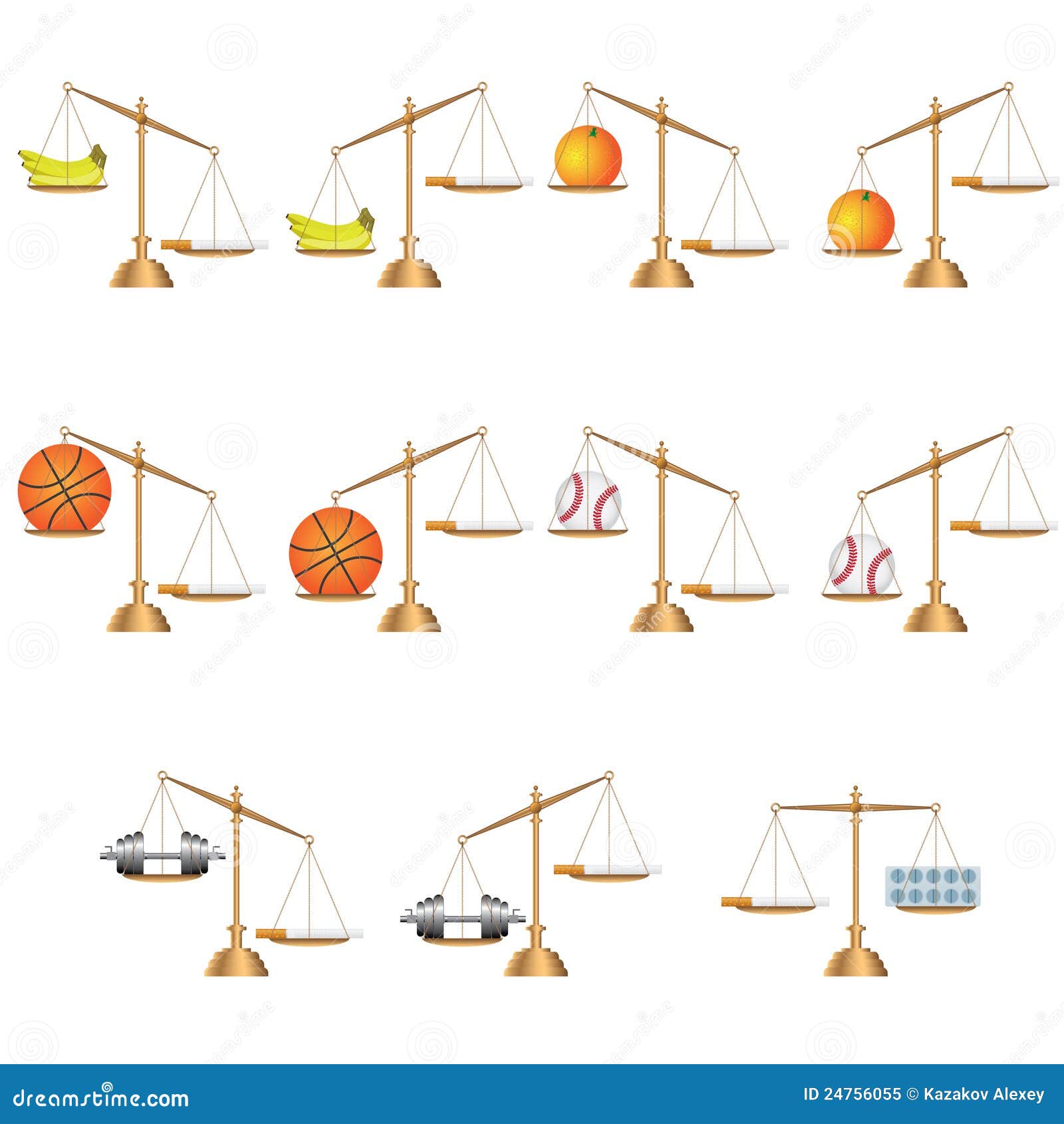 Set of scales. stock vector. Illustration of imbalance - 24756055