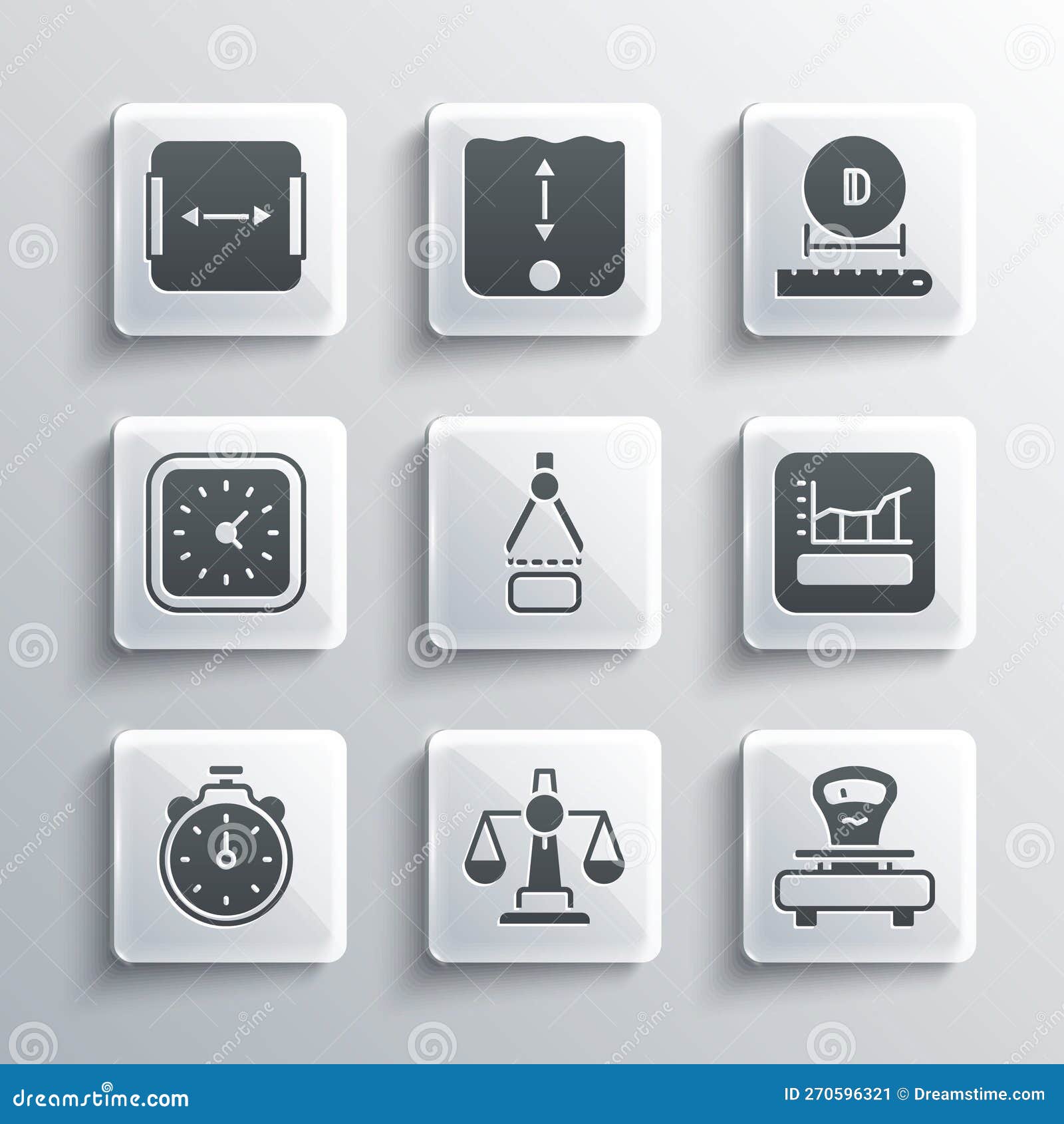 Set Scales of Justice, Graph, Schedule, Chart, Diagram, Drawing Compass ...