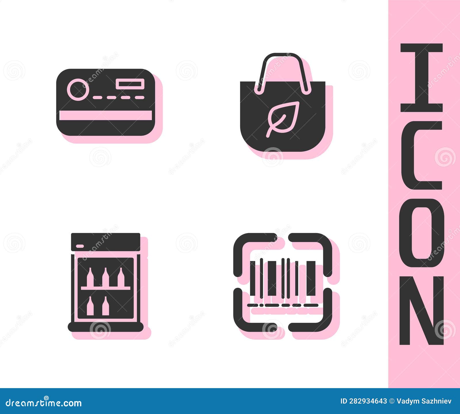 Set Scanner Scanning Bar Code, Credit Card, Commercial Refrigerator and ...