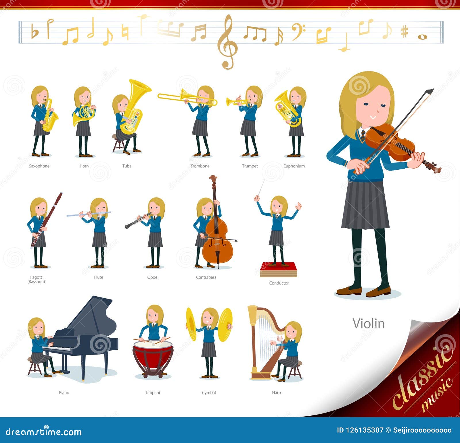 Tuba Girl Stock Illustrations – 103 Tuba Girl Stock Illustrations ...