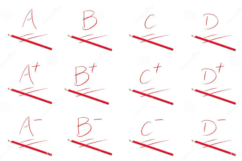 A set of School test score stock illustration. Illustration of ...