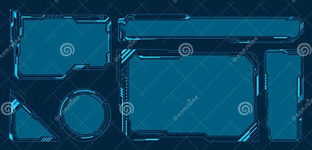 Set of Sci Fi Modern User Interface Elements Stock Vector ...
