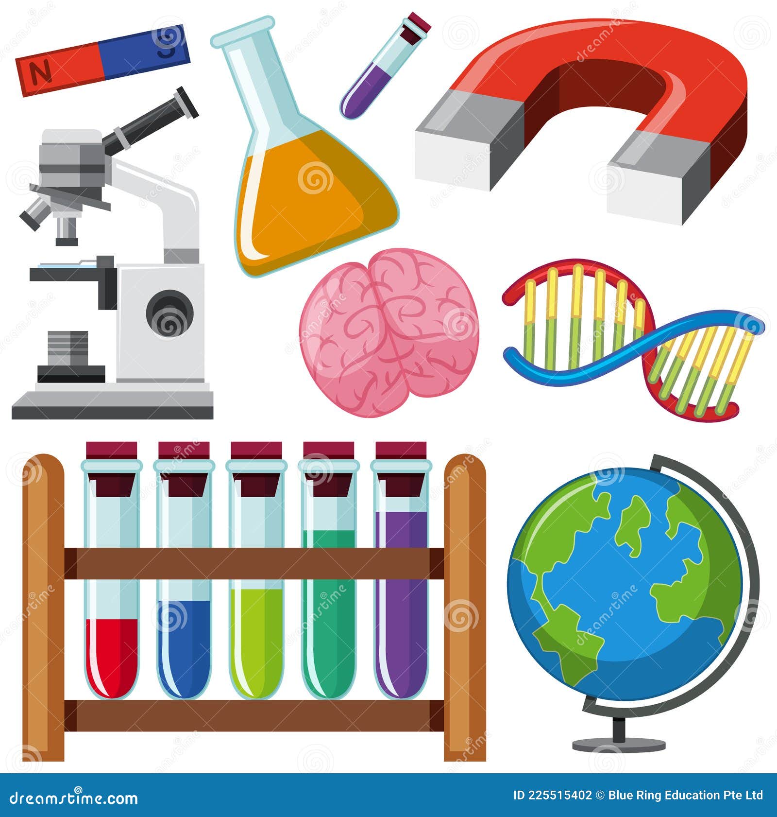 Cartoon Science Equipment