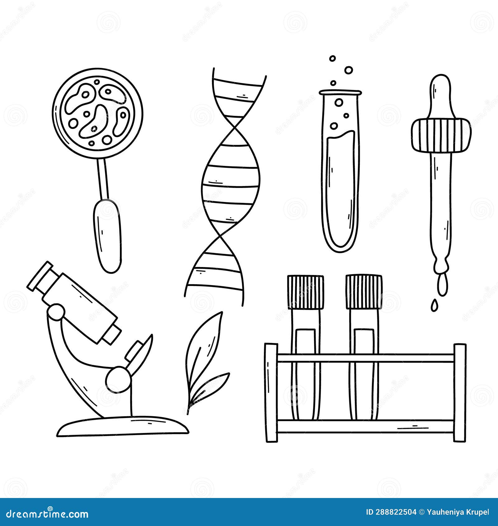 Set of Scientific Elements Isolated on White Background. Collection of ...