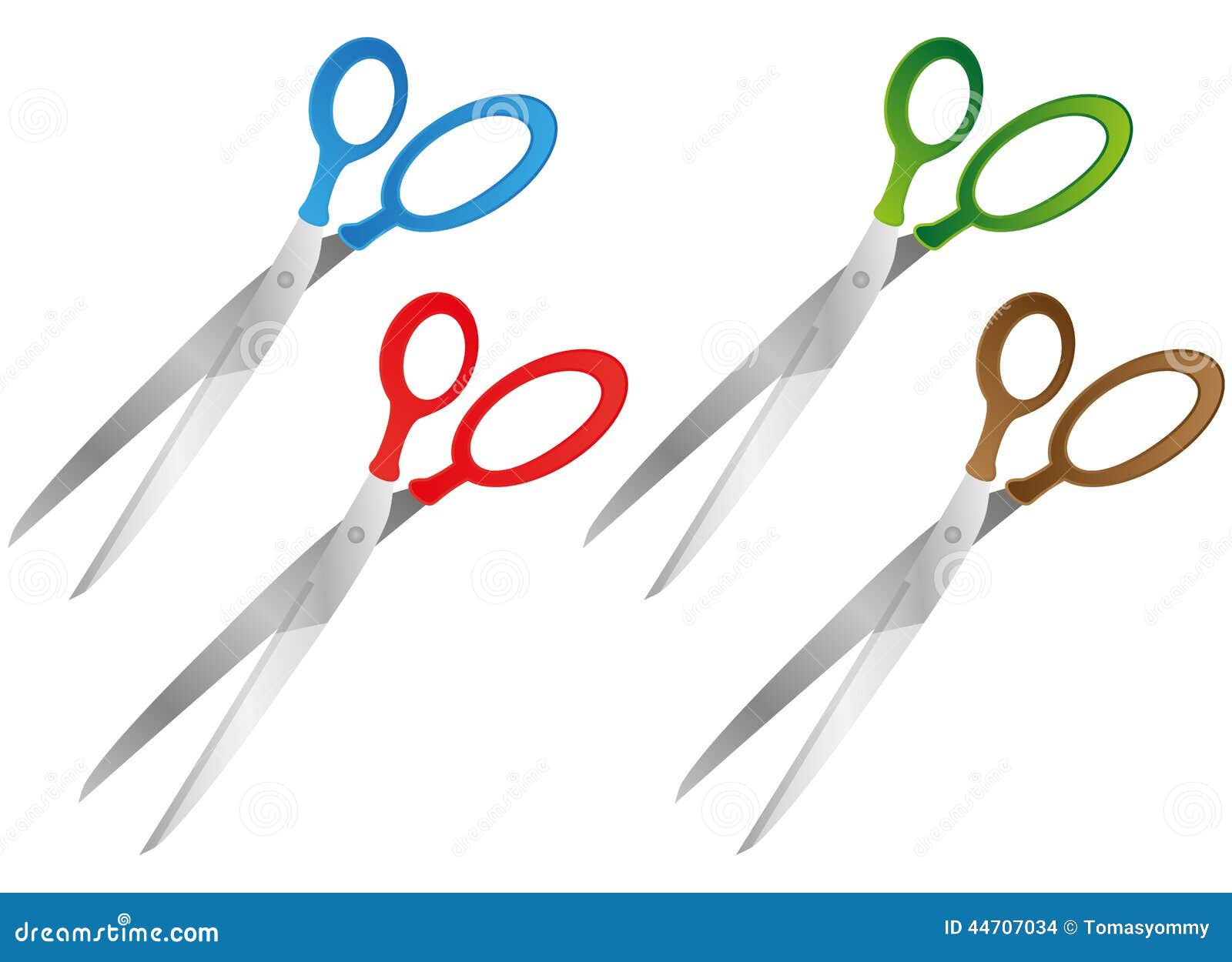 Set of scissors stock vector. Illustration of scissors - 44707034
