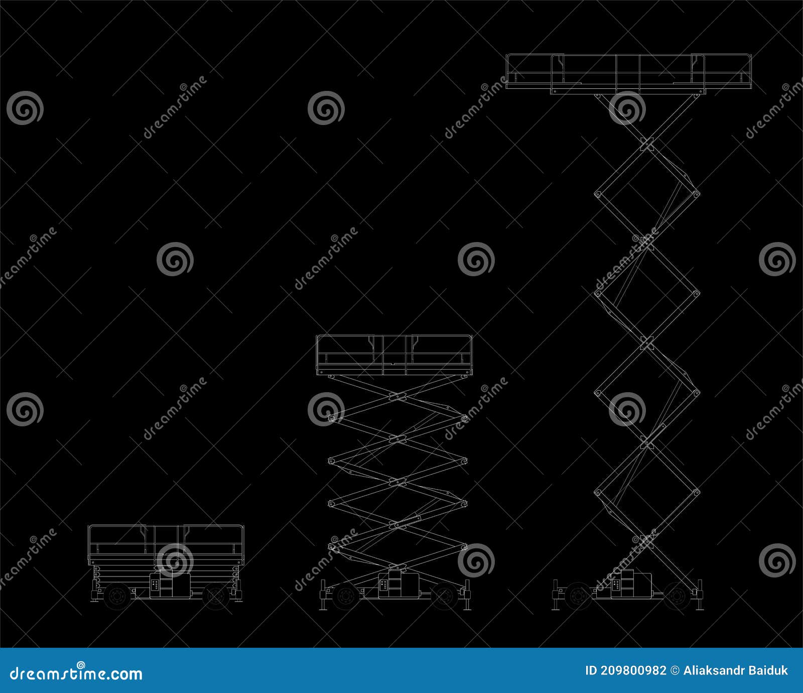 Hydraulic Scissors Lift Platforms In Modern Organic Hydroponic Vertical ...