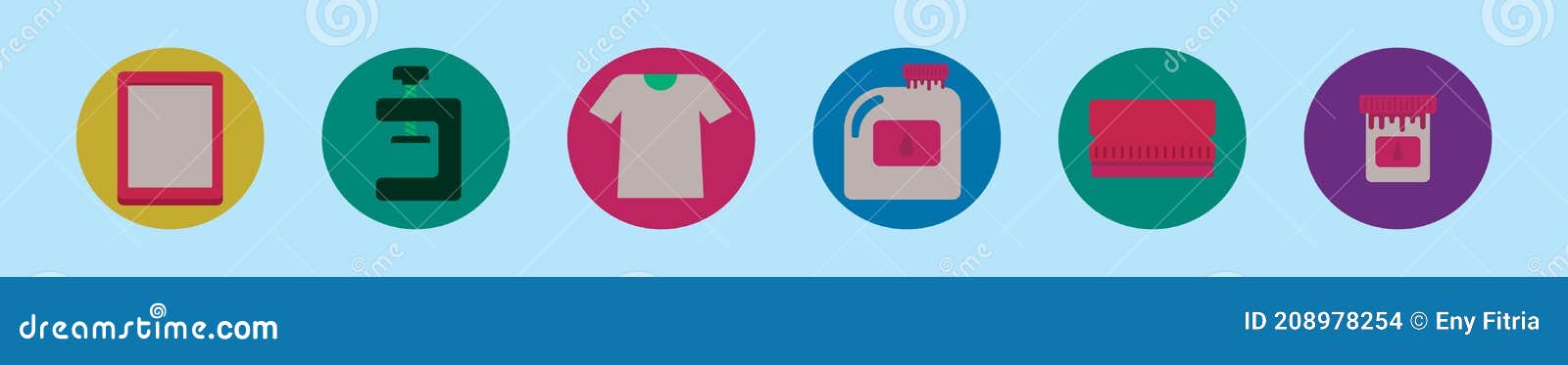 Set of Screen Printing Cartoon Icon Design Template with Various Models ...