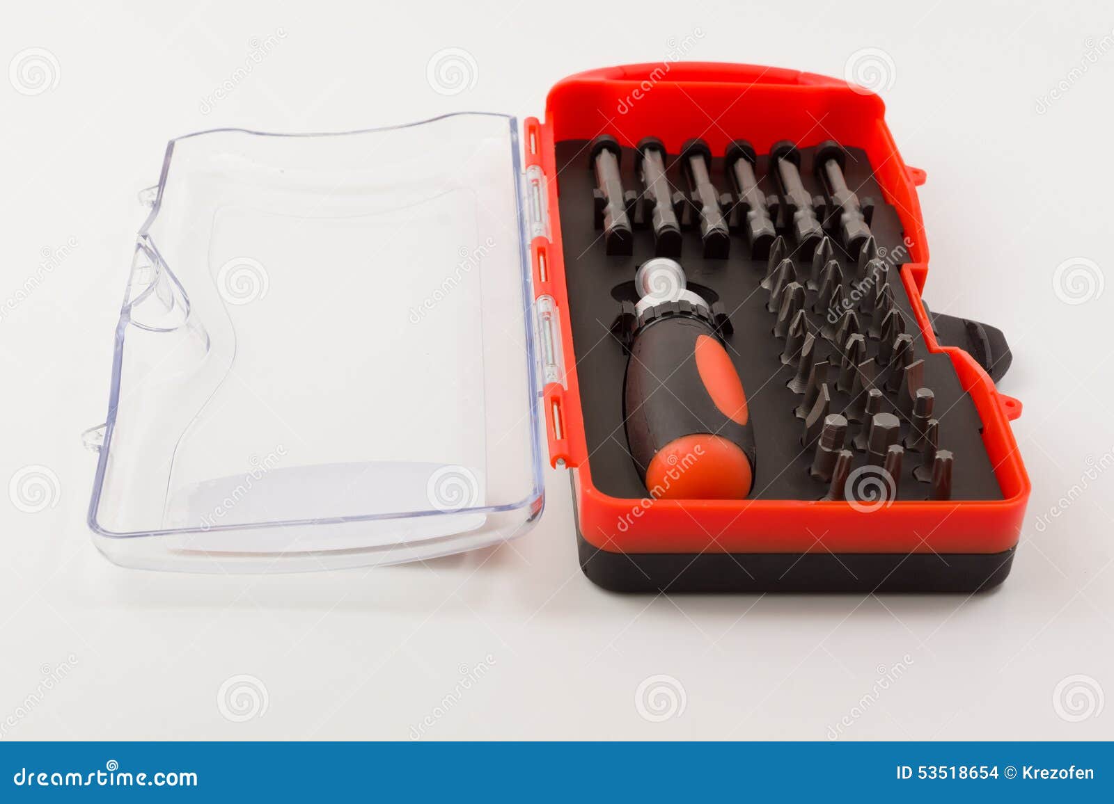 Set of Screw-drivers in a Box Stock Photo - Image of figure, technology ...