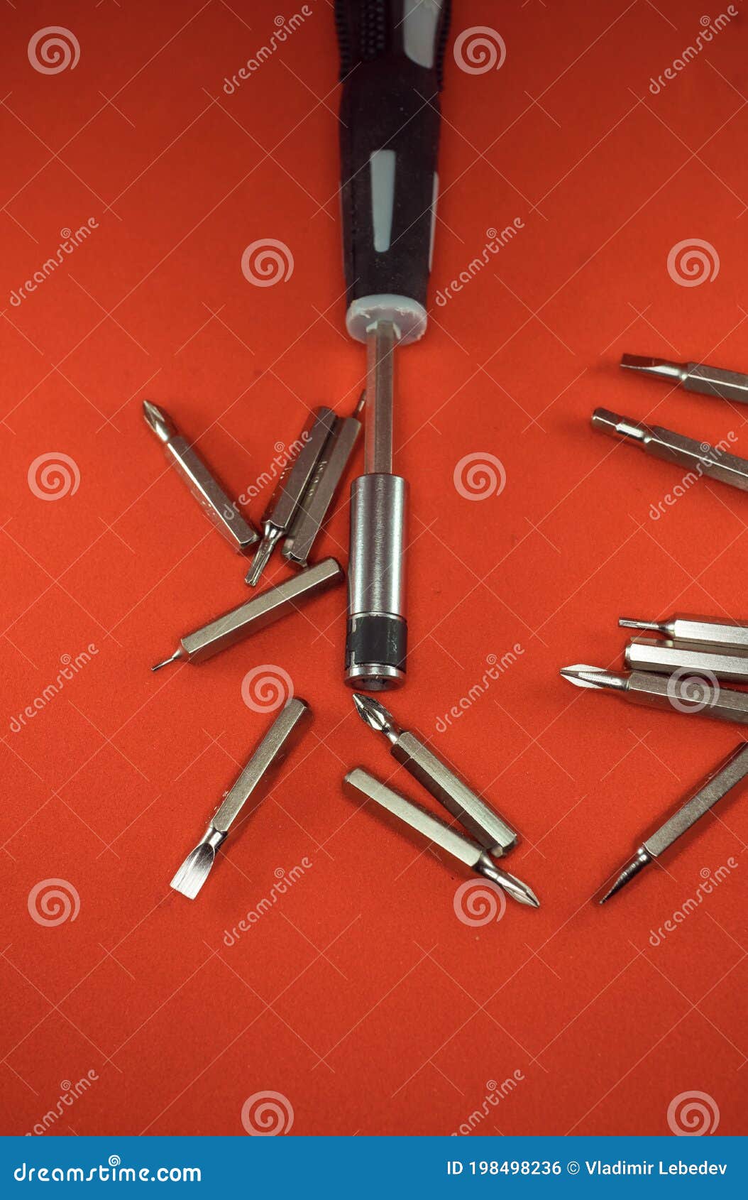 A Set of a Screwdriver with Replaceable Bits and Bits for Her for ...