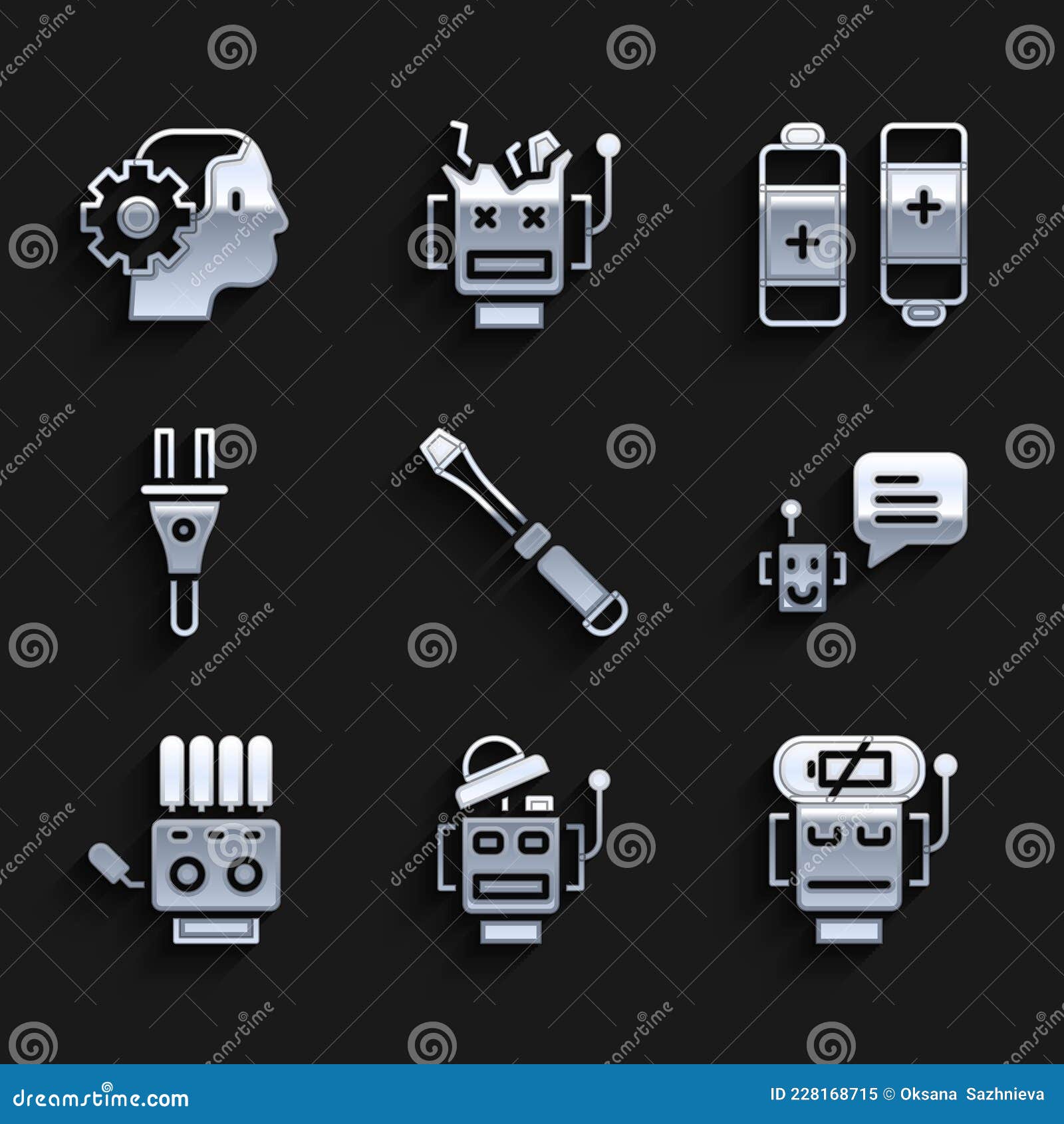 Set Screwdriver, Robot, Low Battery Charge, Bot, Mechanical Robot Hand ...