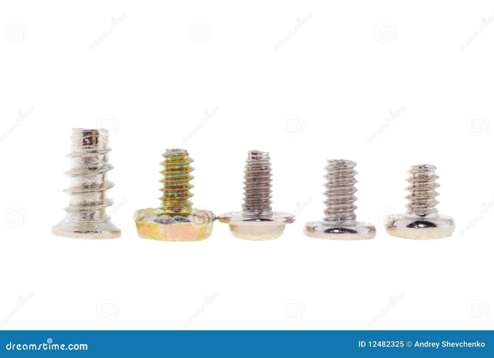 Set of screws stock image. Image of objects, chrome, abstract - 12482325
