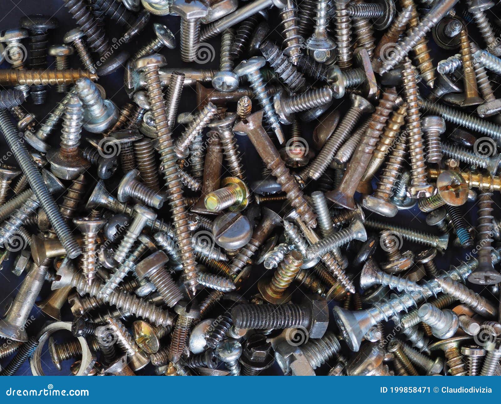 Set of screws stock image. Image of hardware, washers - 199858471