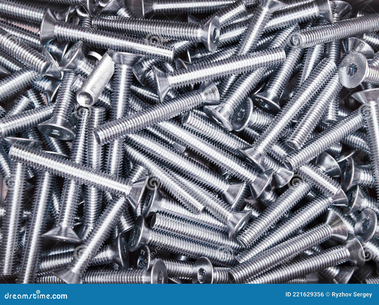 Set of screws in the store stock photo. Image of steel - 221629356