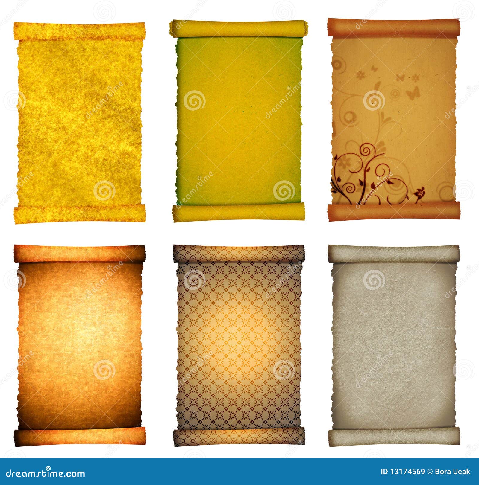 Set of scroll paper stock illustration. Illustration of page - 13174569