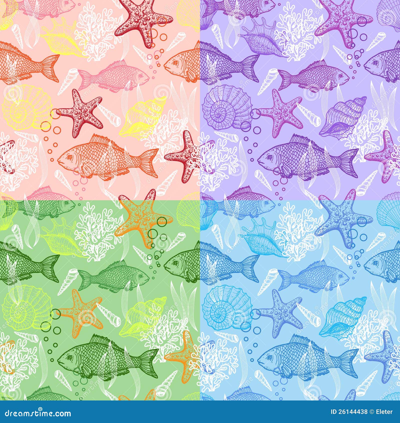Set of Sea Hand Drawn Seamless Pattern Stock Vector - Illustration of ... Set of Sea Hand Drawn Seamless Pattern Stock Vector - Illustration of ...