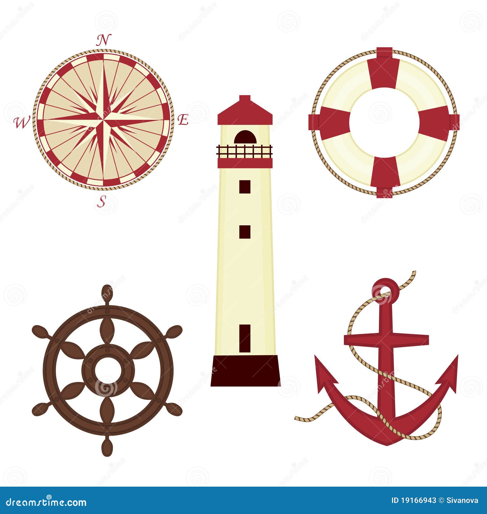 Set of sea icons stock vector. Illustration of safeguard - 19166943