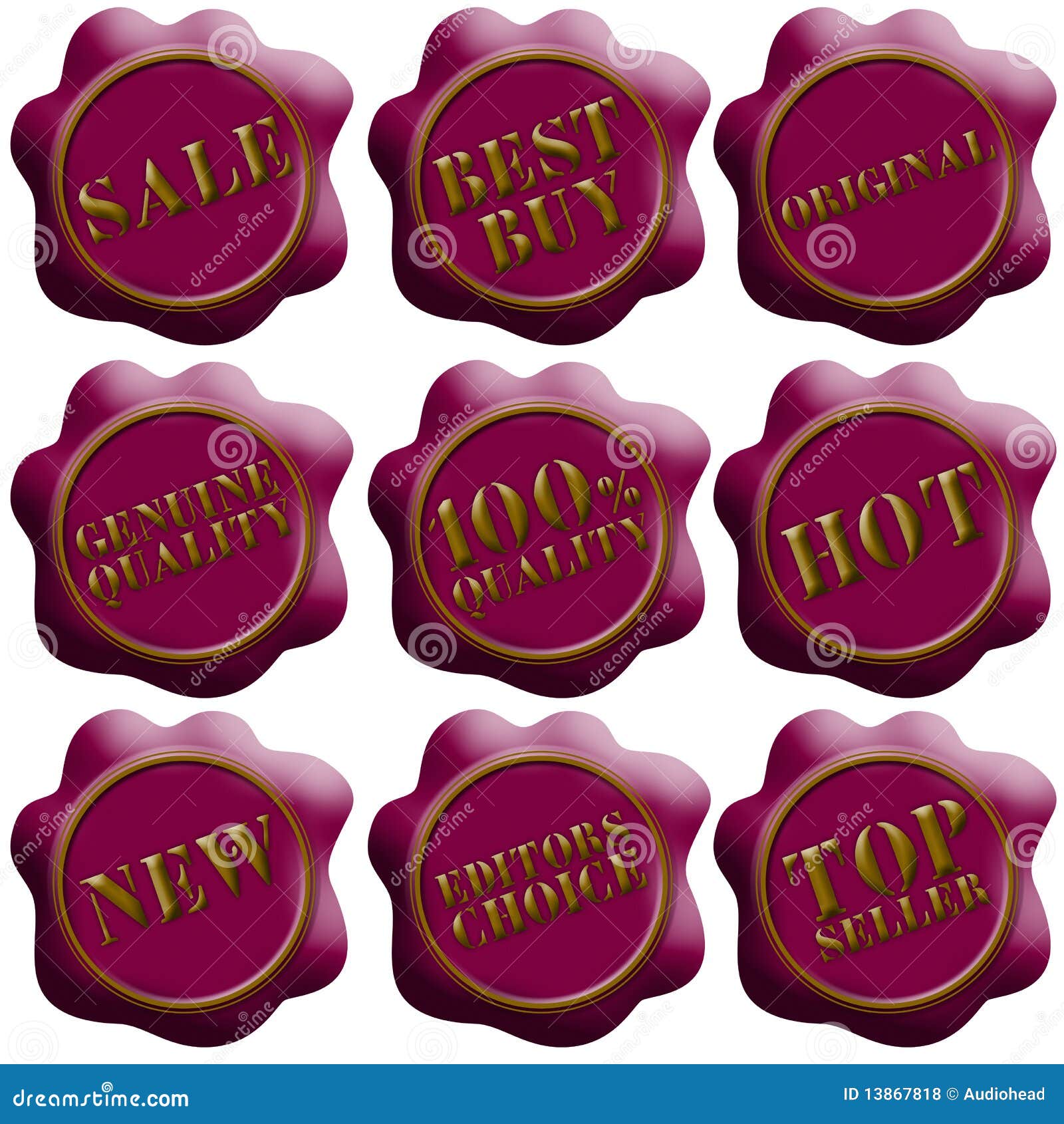 Set of Seals stock illustration. Illustration of sigillate - 13867818