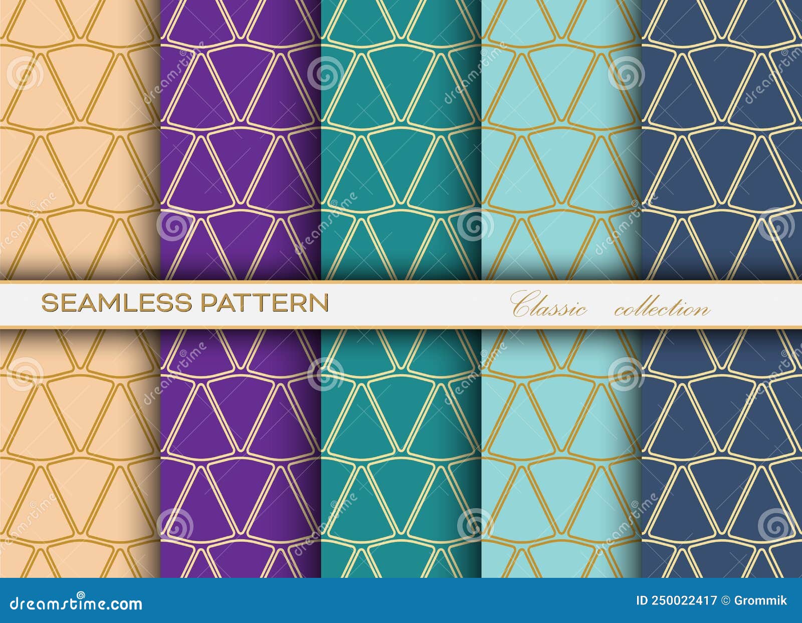 Set Seamless Abstract Pattern of Arbitrary Shapes of Different Color ...