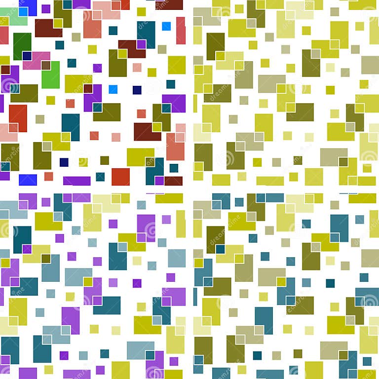 Set of Seamless Backgrounds of Rectangles Stock Illustration ...