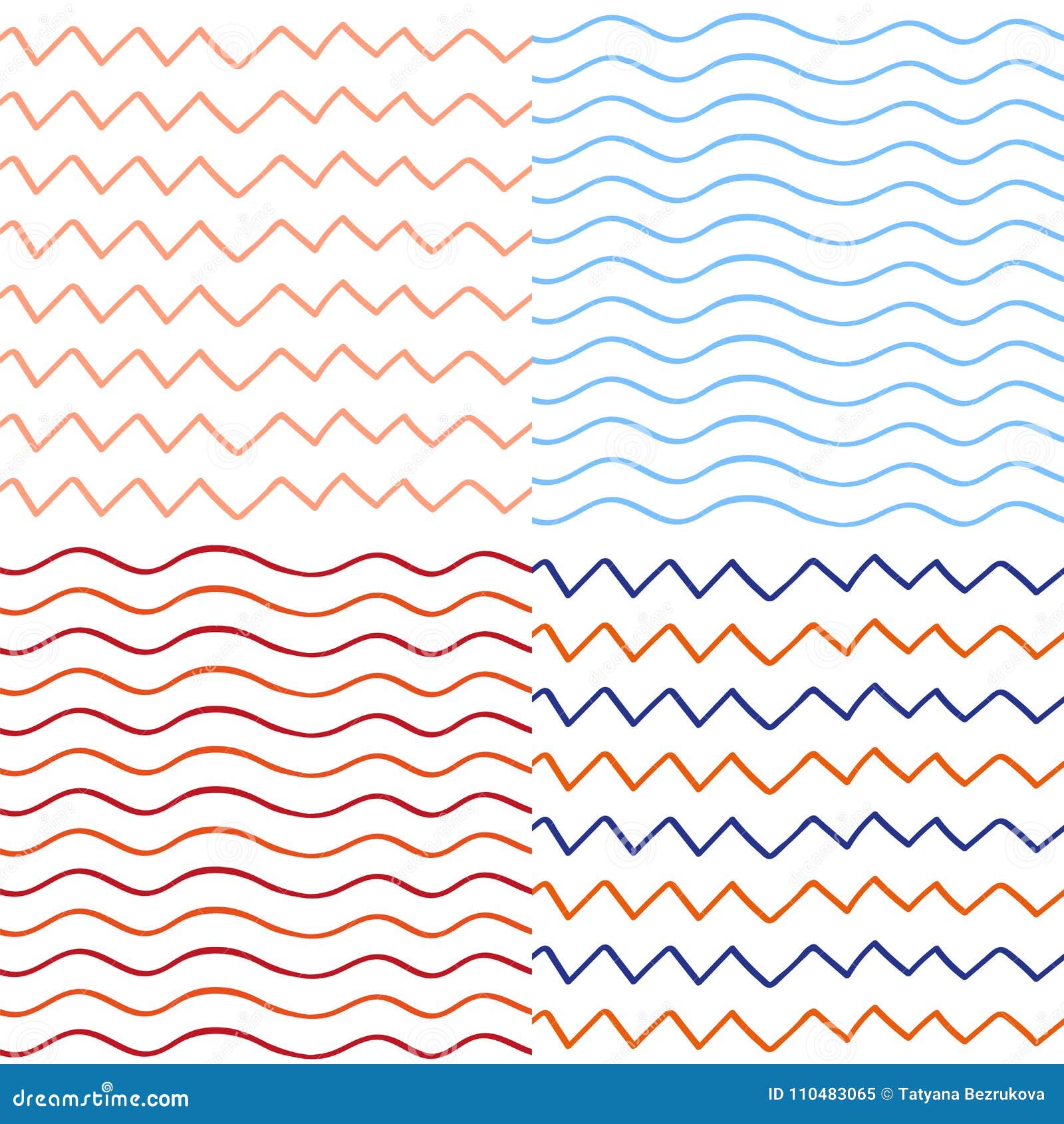 Set Of Backgrounds With Wavy Lines Cartoon Vector | CartoonDealer.com ...