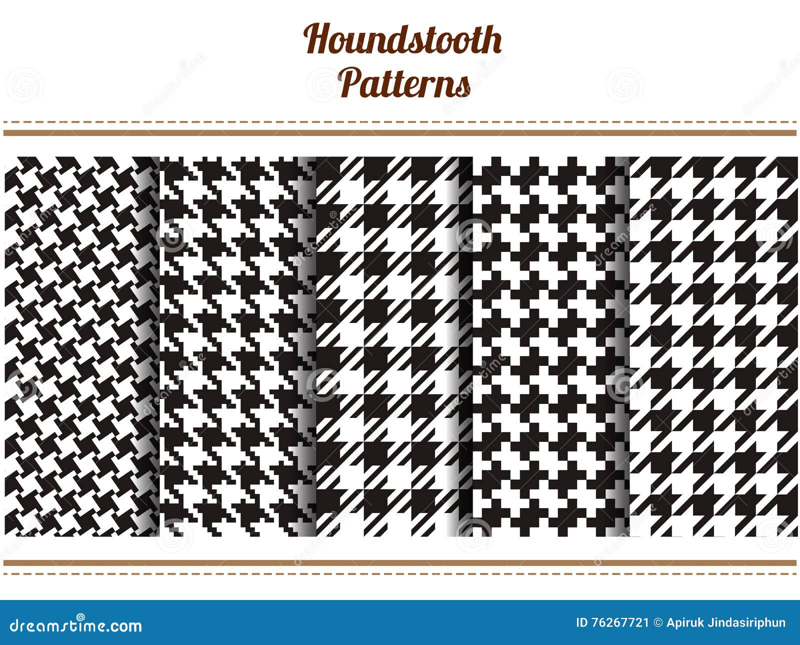 Set of Seamless Black and White Houndstooth Vector Patterns Stock ... Set of Seamless Black and White Houndstooth Vector Patterns Stock ...