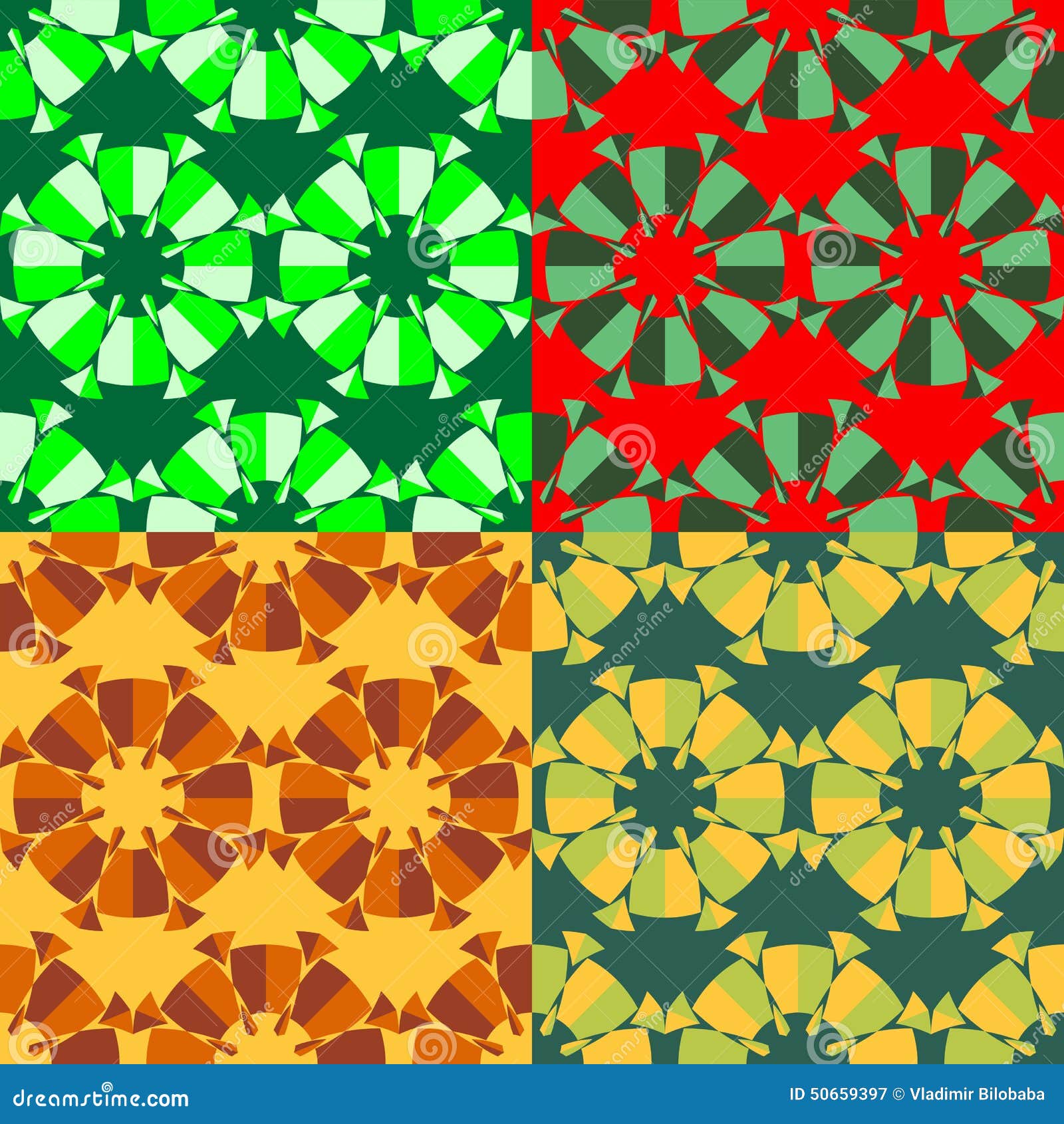 Set of Seamless Color Patterns Stock Vector - Illustration of beautiful ...