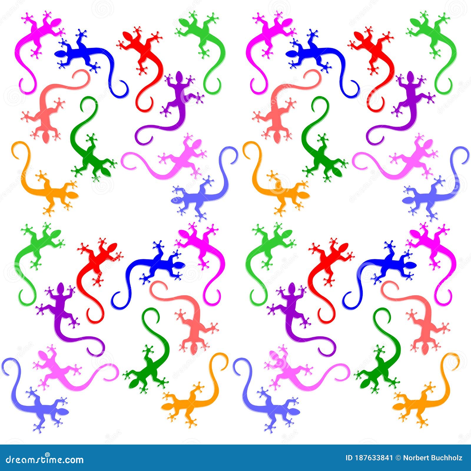 Set of Seamless Gecko Patterns - Illustration Stock Vector ...