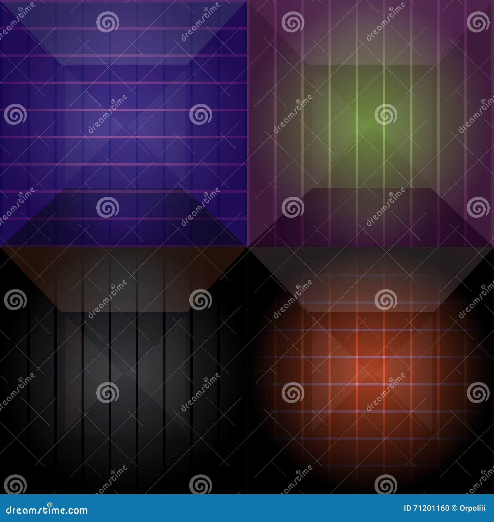 Set of Seamless Geometric Pattern Dimed. Vector Illustration Stock ...