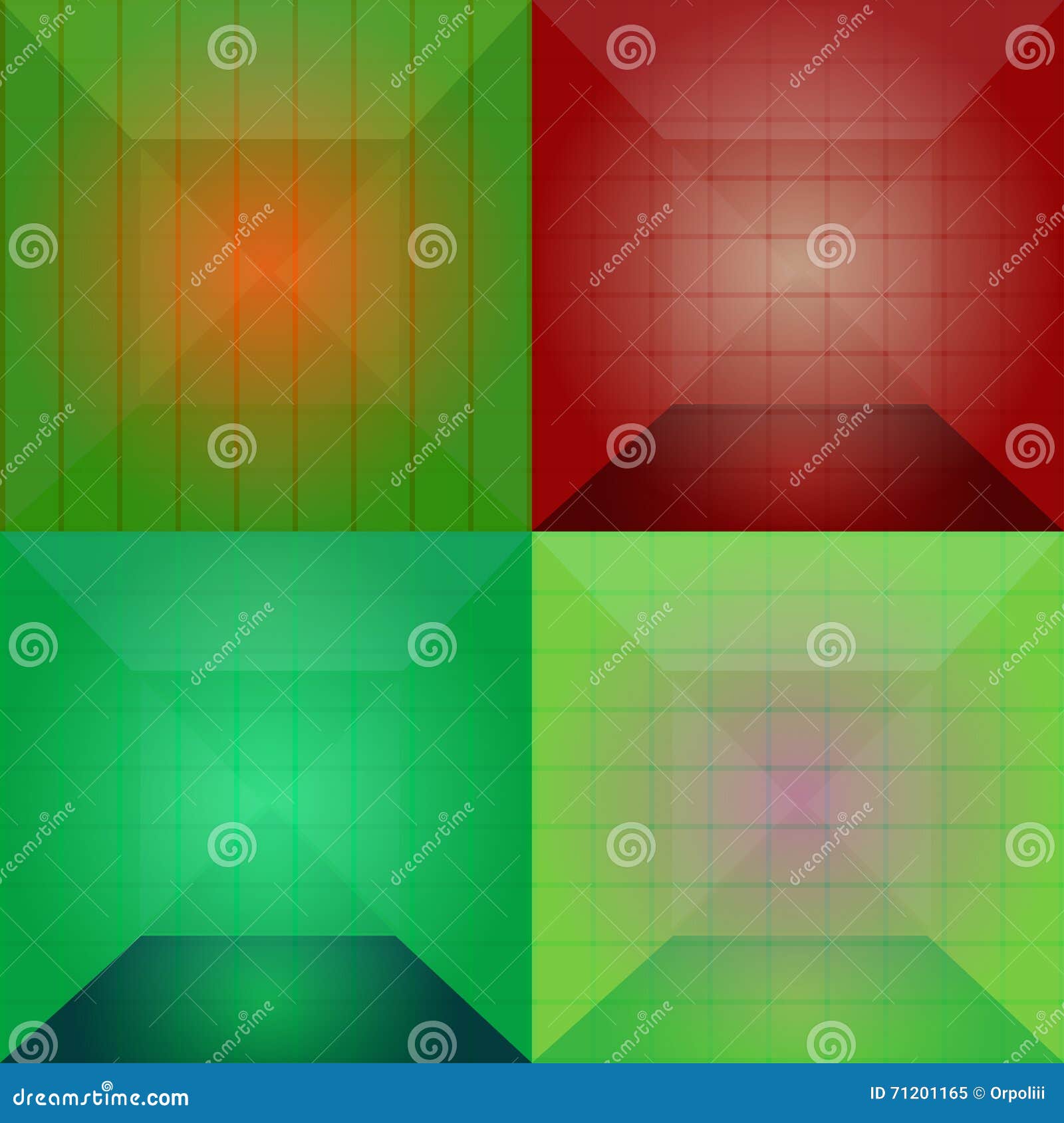 Set of Seamless Geometric Pattern Green. Vector Illustration Stock ...